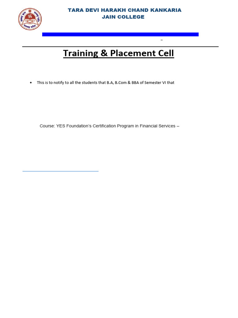 YES Foundation Skill Development Program | PDF