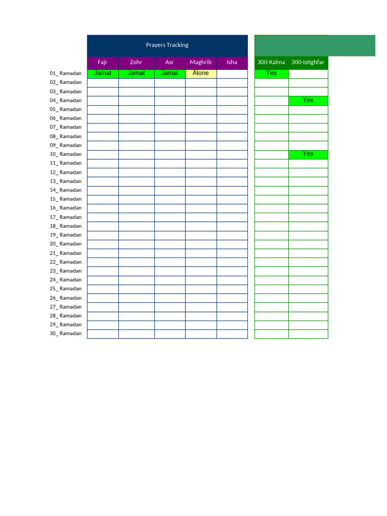 Easy Ramdan Planner | PDF | Ramadan | Quran