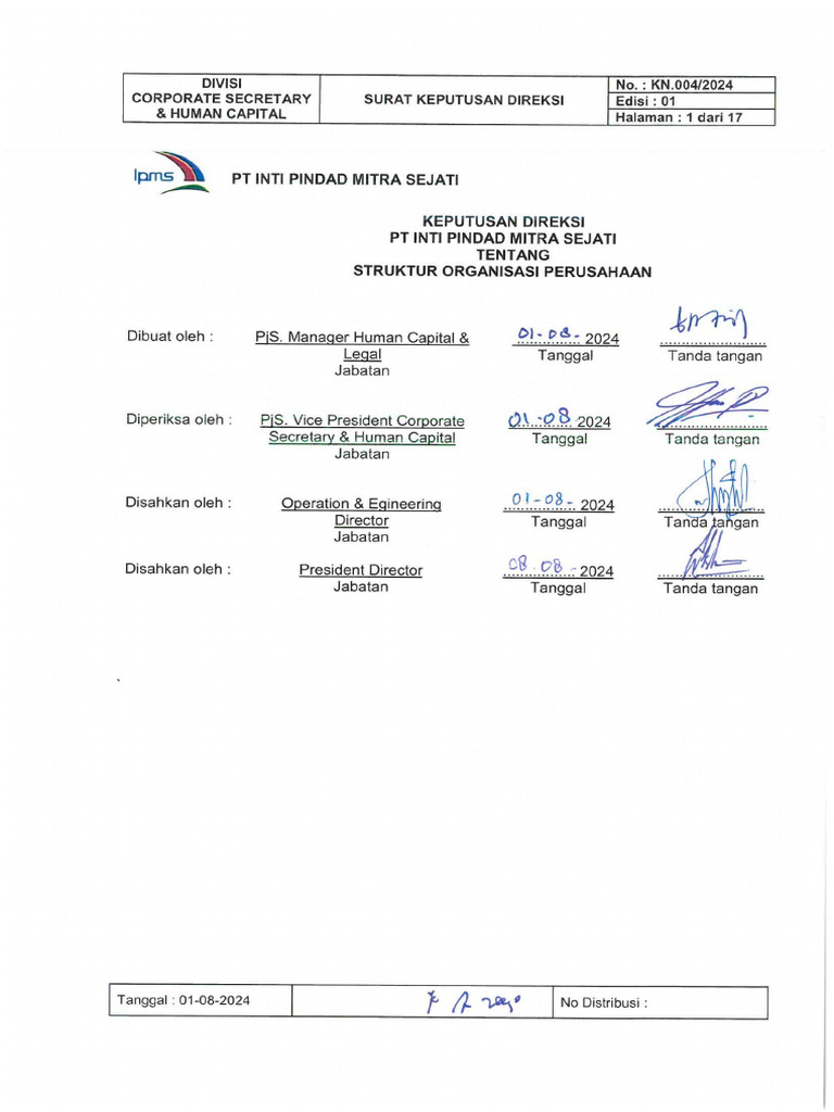 KN.004 - 2024 - Struktur Organisasi | PDF