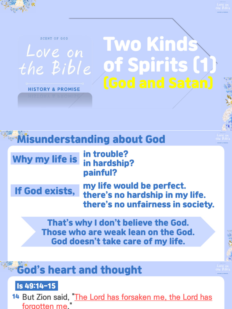 Intro 1 - Two Kinds of Spirits (God and Satan) | PDF | Satan | Serpents ...