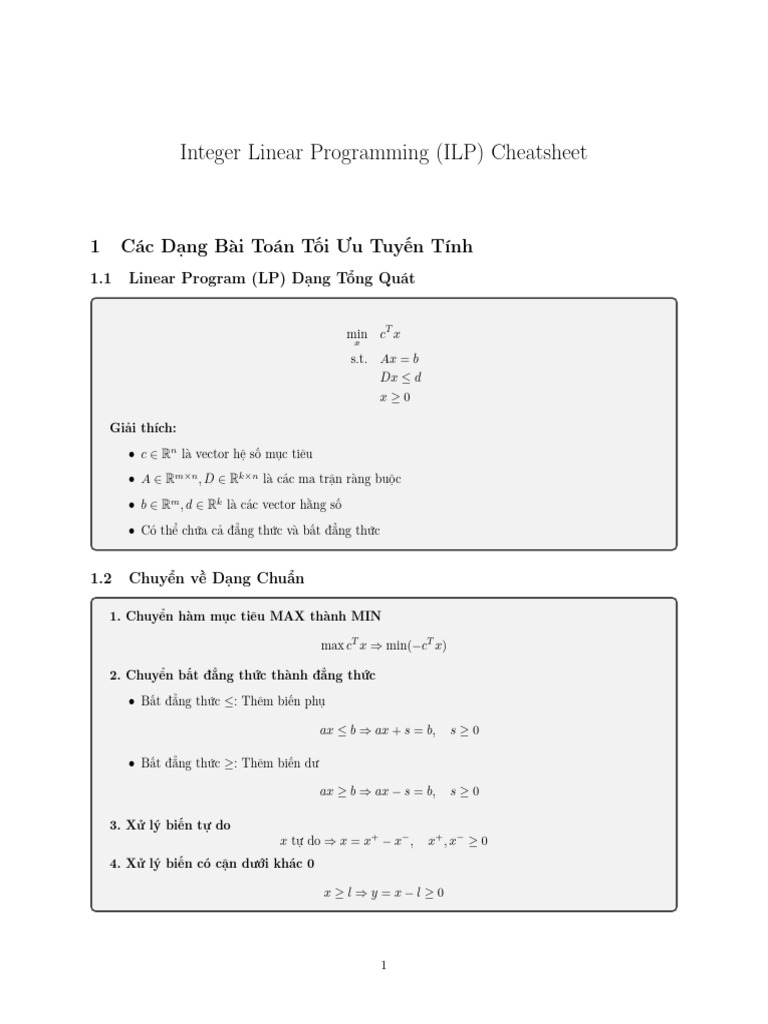 LP, Ilp, Simplex, B&B | PDF