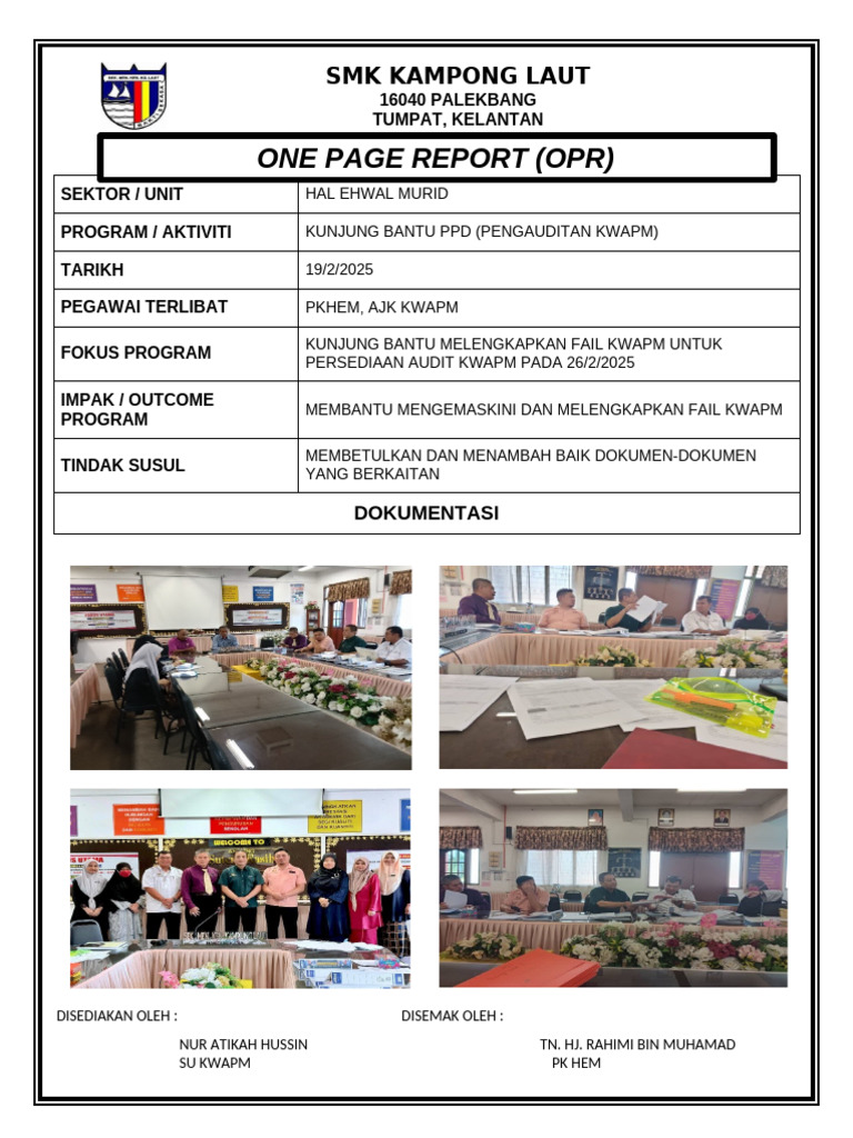 Opr Bantu Kunjung PPD Kwapm | PDF