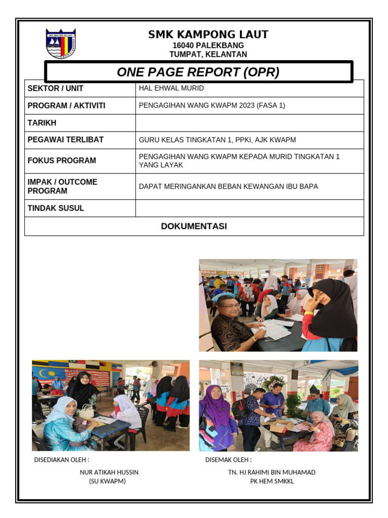 Opr Kwamp 2023 Fasa 1 | PDF