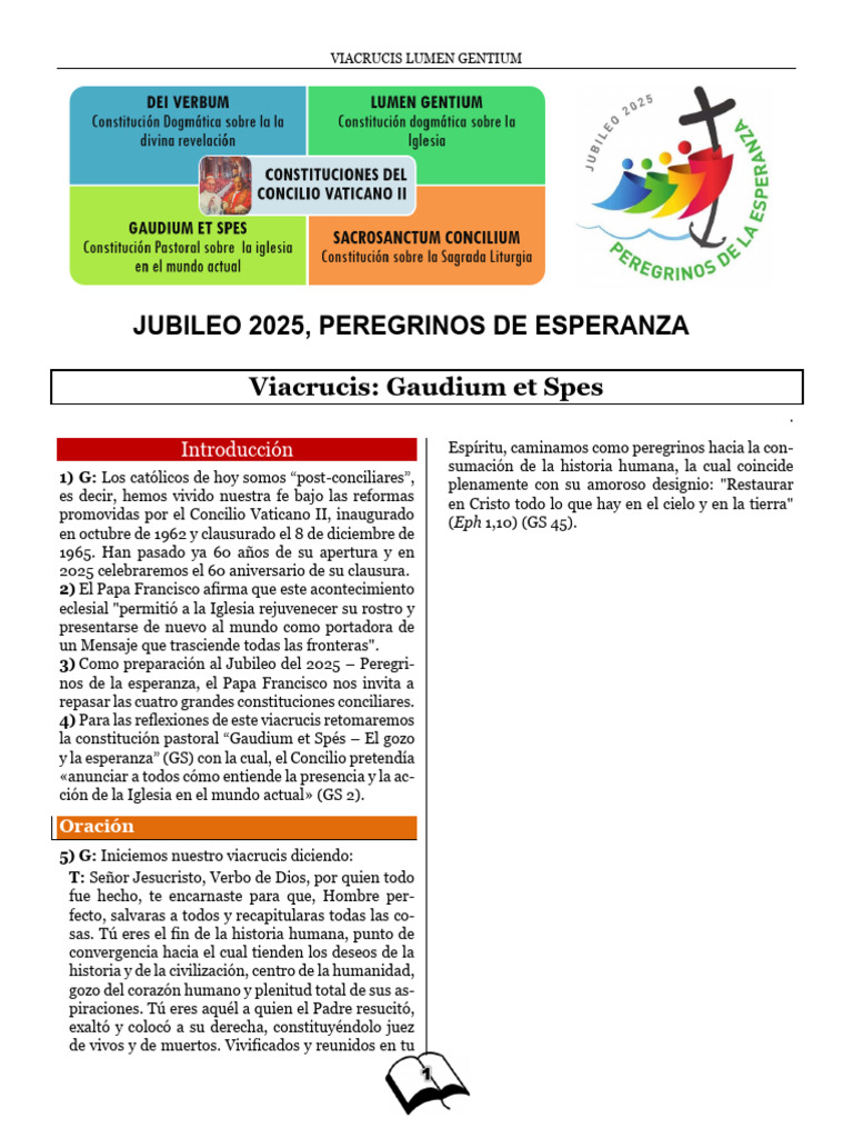 Viacrucis Jubileo 2025 (Segun La Bula Spes-Non-Confundit) | PDF | Cristo (título) | Jesús