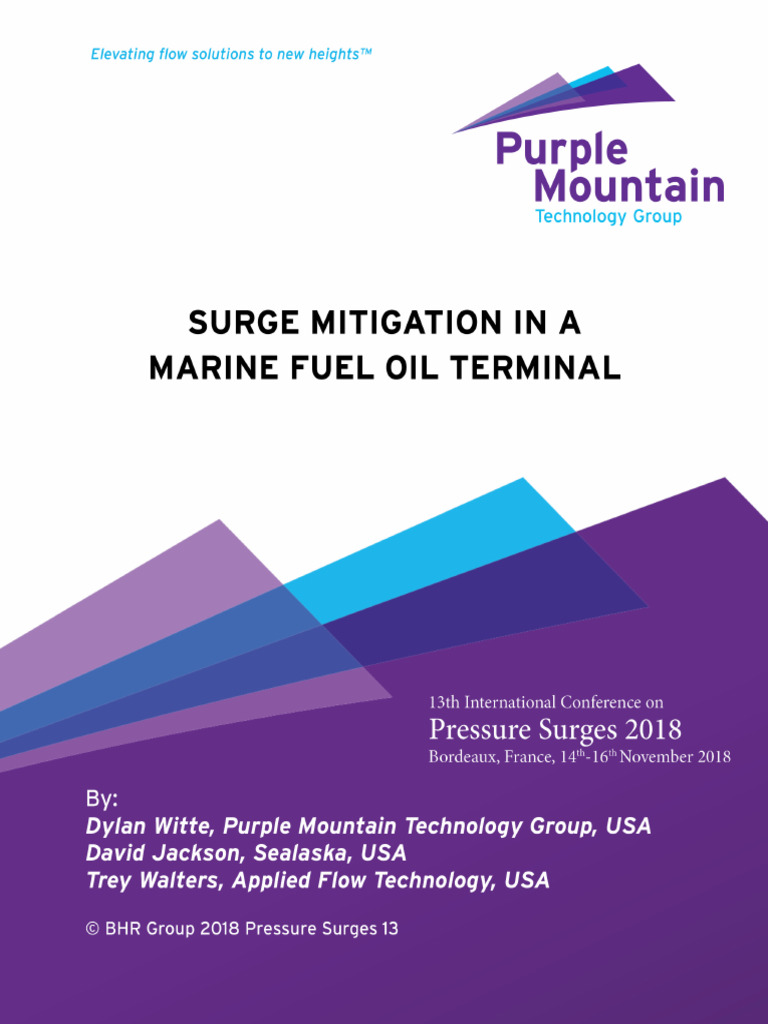 Surge Mitigation in A Marine Fuel Oil Terminal - Proceedings | PDF ...