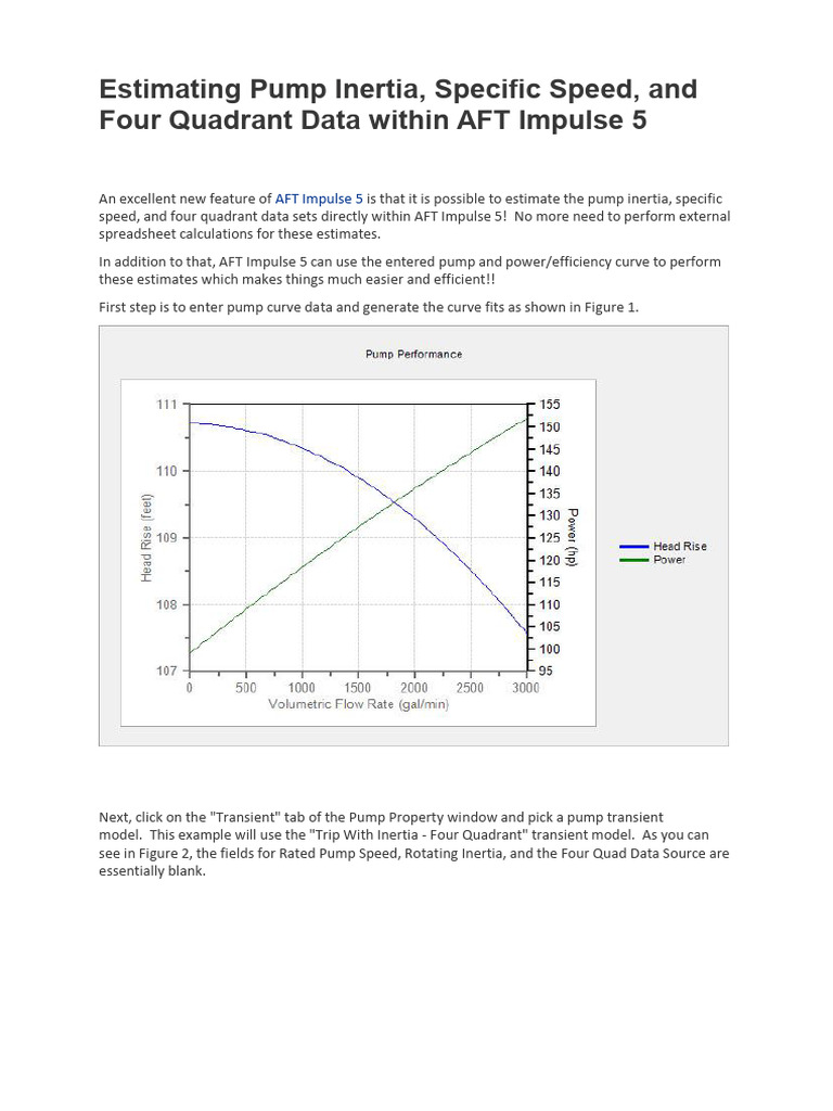 Estimating Pump Inertia, Specific Speed and Four Quadrant Data With ...