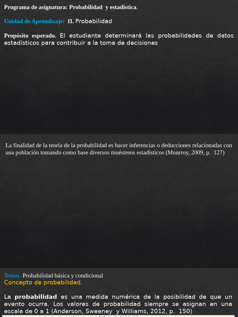 Cátedra 2.1 Probabilidad Básica y Condicional | PDF | Probabilidad ...