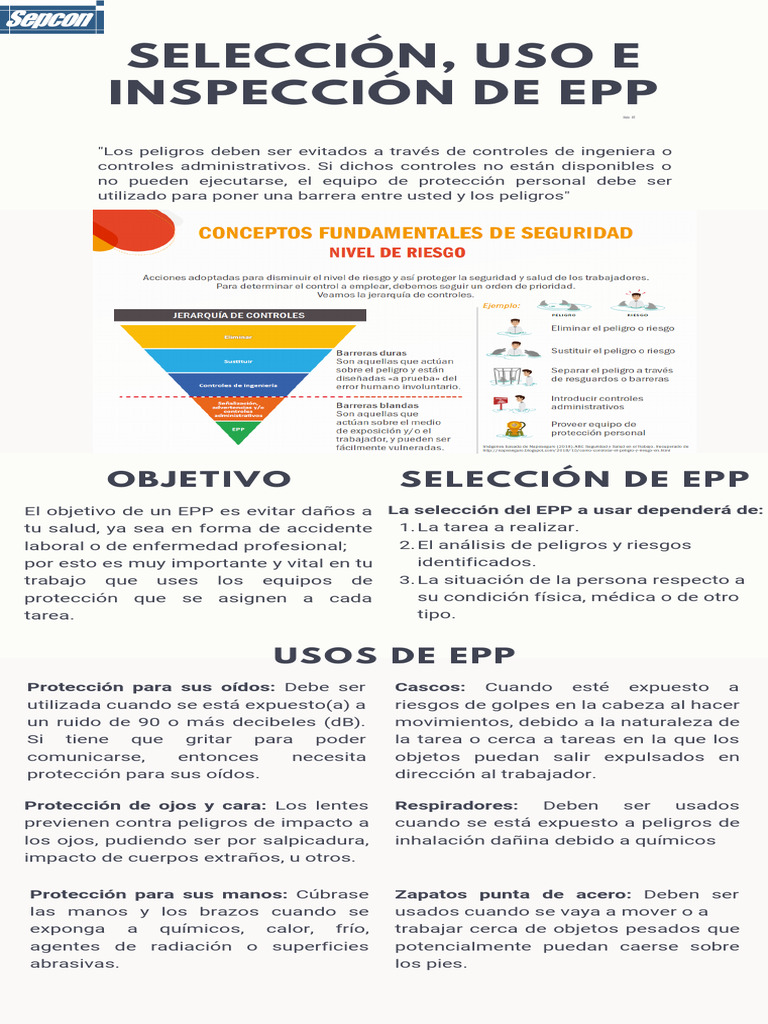 Selección, Uso e Inspección de Epp | PDF | Agua