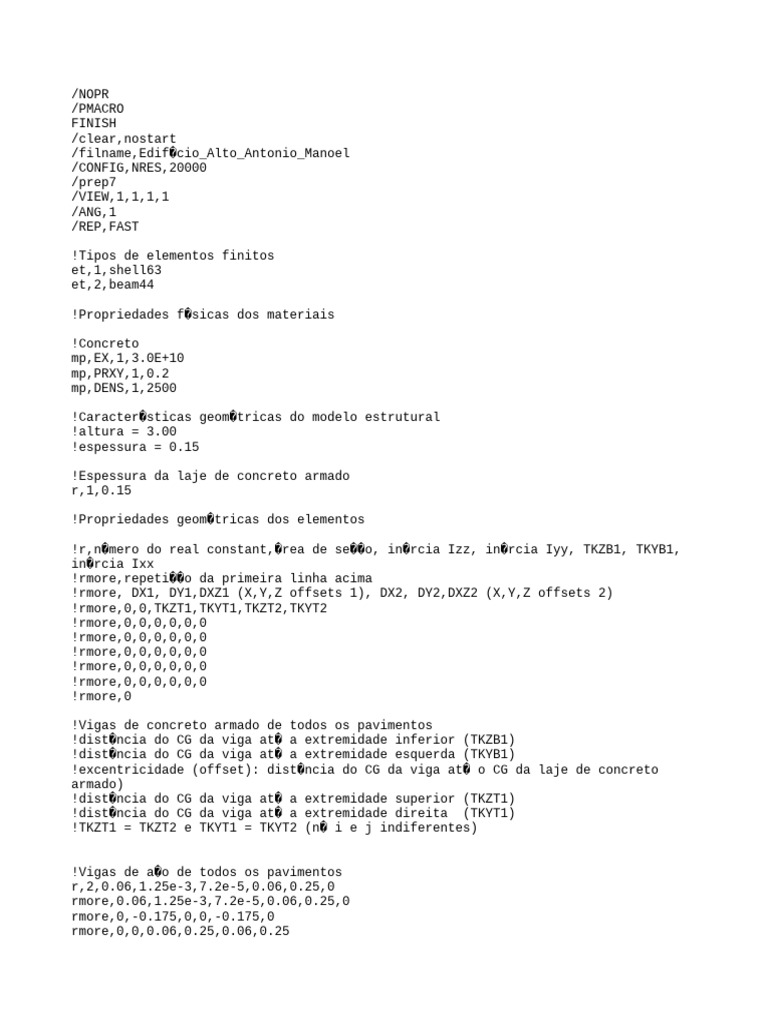 APDL_Antonio_Manoel_Análise Modal_REV2 | PDF