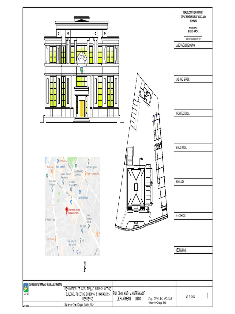 GSIS Tarlac Building Plans and Details | PDF | Architectural Design ...