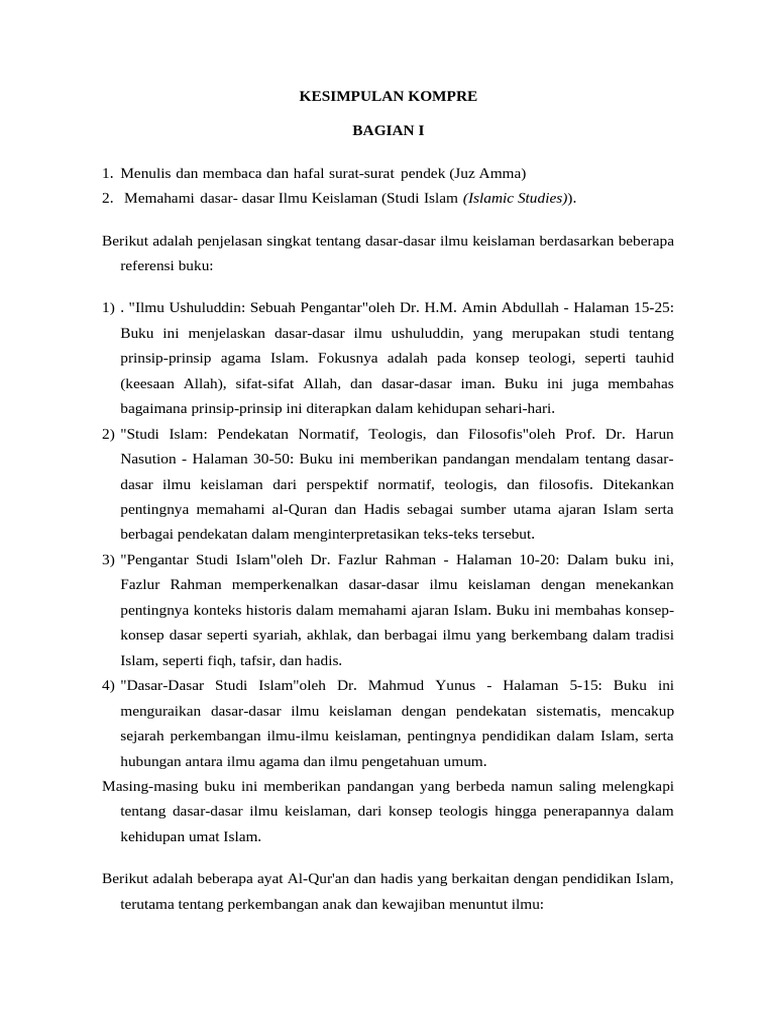 Bismillah Kesimpulan | PDF