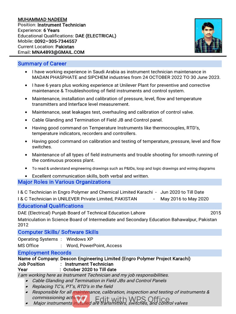 Nadeem Ashraf Instrument PDF | PDF | Pakistan | Thermocouple