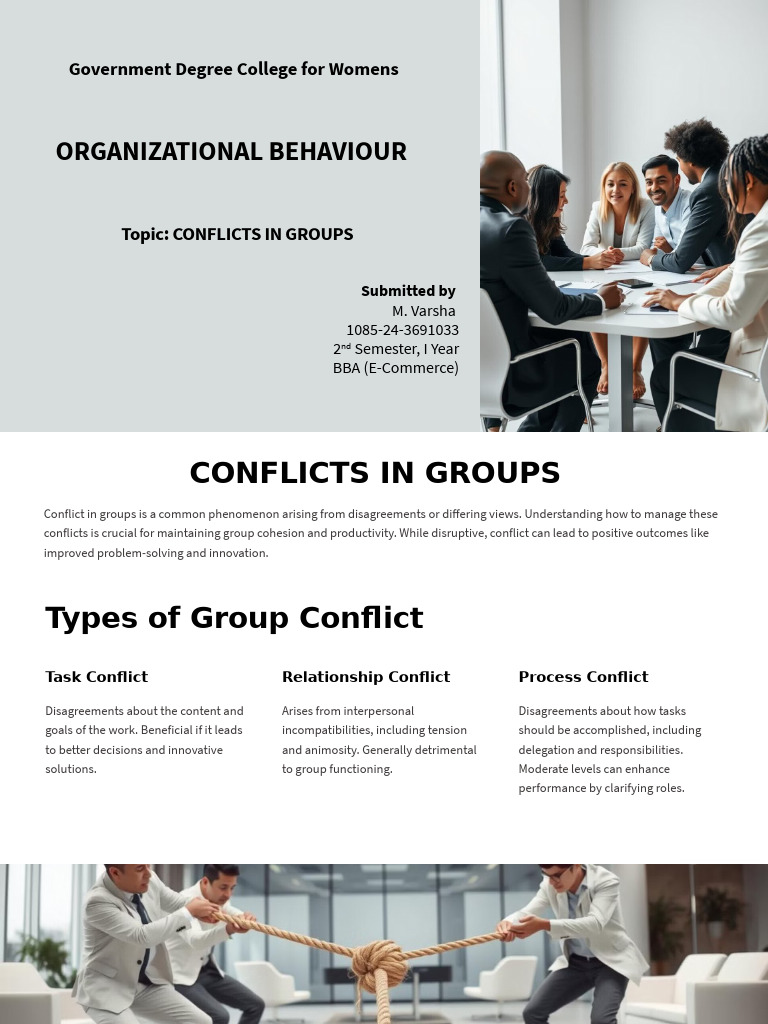 Managing Group Conflicts for Success | PDF | Creativity | Innovation