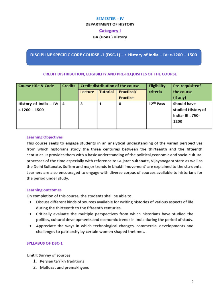 Semester 4 - History - NEP Syllabus | PDF | Empire Of Japan | Japan