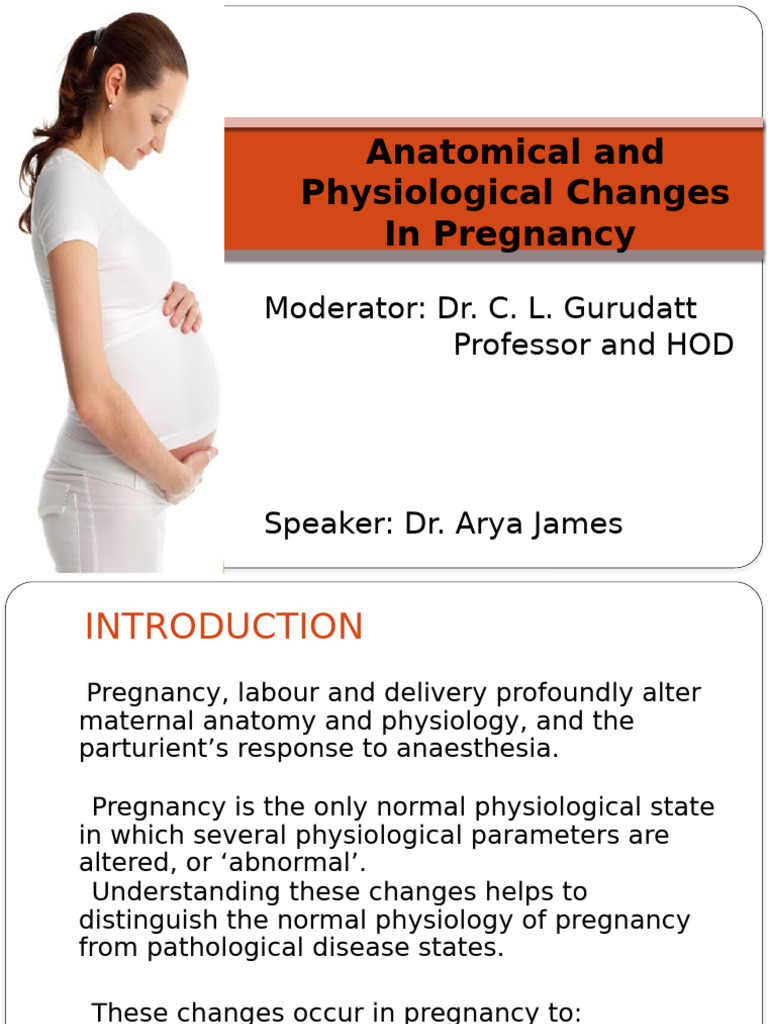 1 Anatomical & Physiological Changes in Pregnancy | PDF | Uterus | Pregnancy