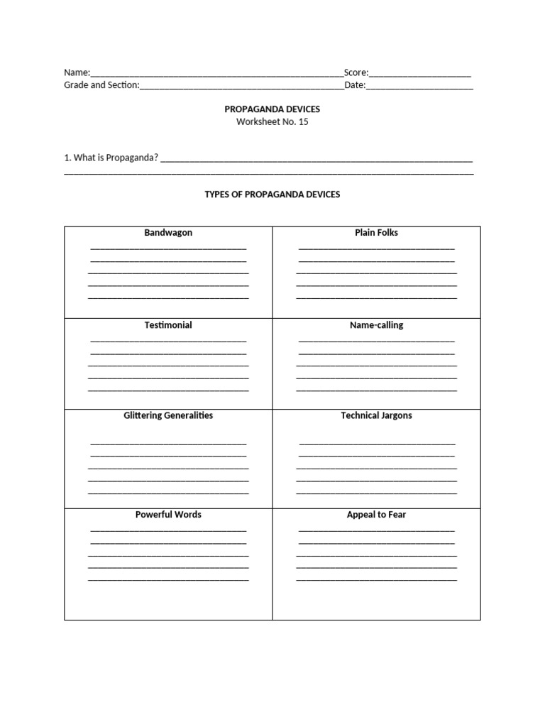 Types of Propaganda Devices | PDF | Political Communication | Propaganda