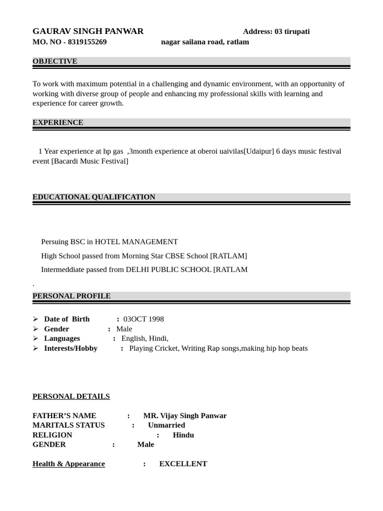 CV - Arjun Mali | PDF