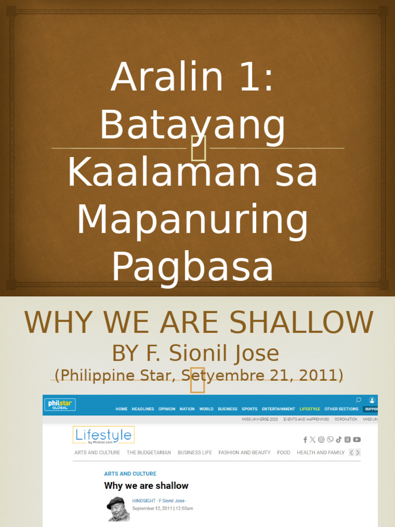 Aralin 1.pagbasa | PDF