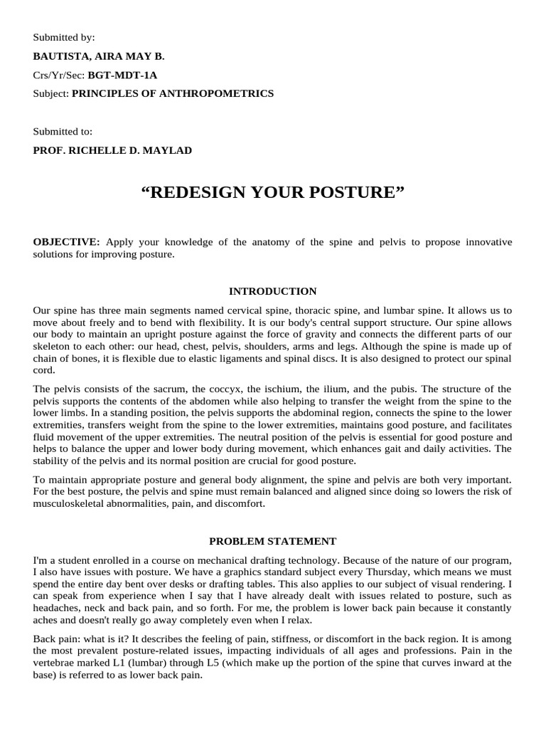 Redesign Your Posture Anthro | PDF | Vertebral Column | Pelvis