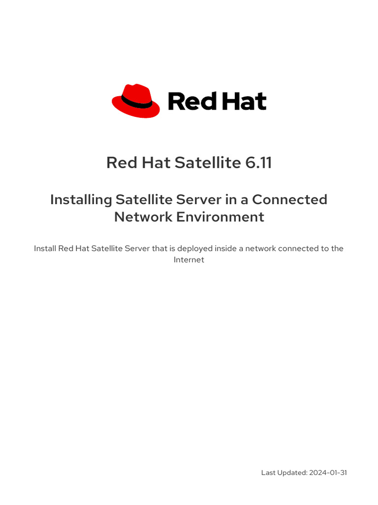 Red Hat Satellite-6.11-Installing Satellite Server in a Connected Network Environment-En-US ...