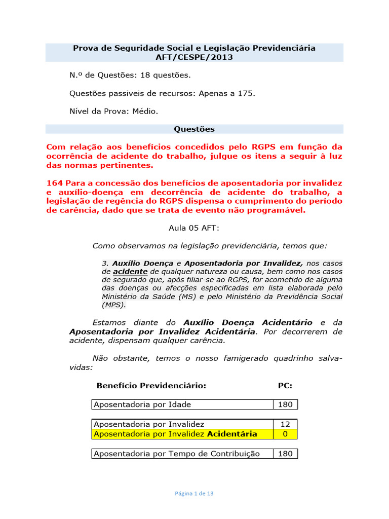 Benefícios do RGPS: Aposentadoria e Auxílio | PDF | União estável ...