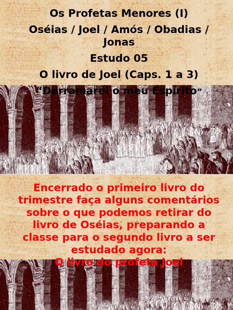 Estudo 5 Os Profetas Menores 1 Pdf Crença E Doutrina Religiosa