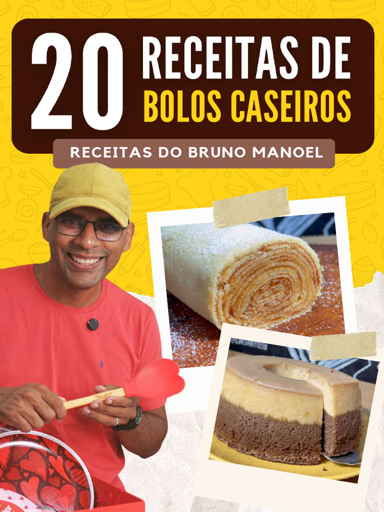 Ebook 20 Receitas de Bolo Caseiro Bruno | PDF | Creme (gastronomia) | Bolos