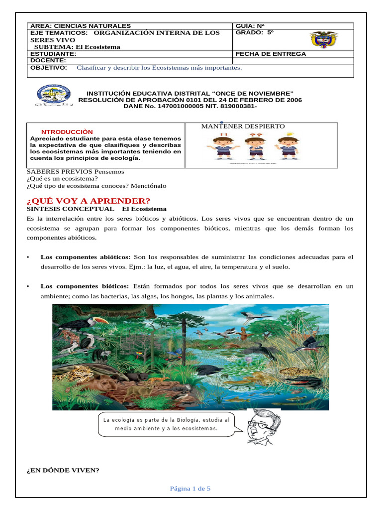 Guía de Ecosistemas Terrestres 2025 | PDF | Ecosistema | Habitat