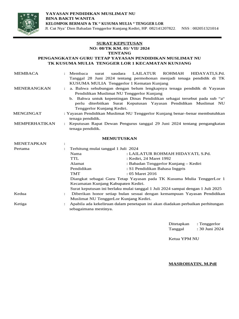 SK TK 2023 - B Lail | PDF