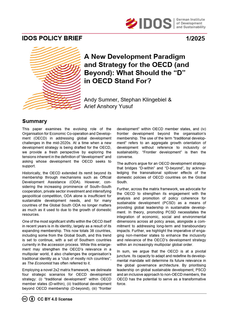 A New Development Paradigm For The OCDE | PDF | Sustainability ...