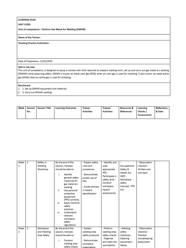 Perform Gas Metal Arc Welding (GMAW) | PDF | Welding | Construction