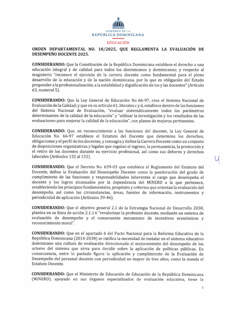 Orden Departamental No. 18-2025 | PDF