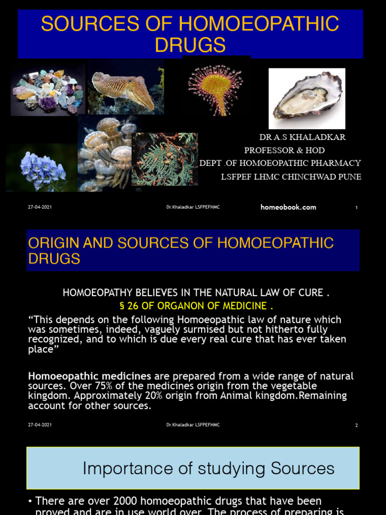 Source of Homoeopathic Drugs | PDF | Homeopathy | Alkaloid