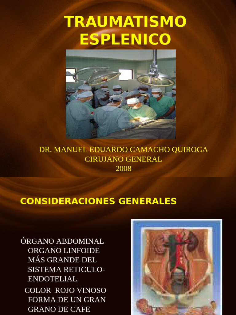 11.-TRAUMATISMO ESPLENICO B | PDF | Bazo | Especialidades Medicas