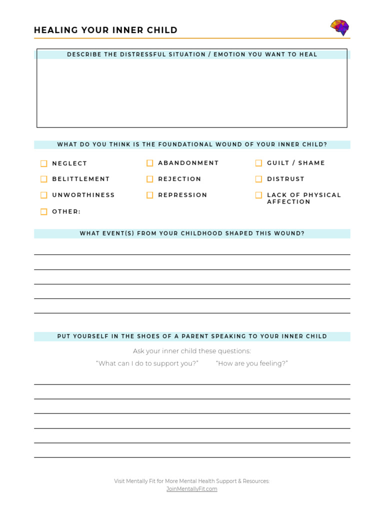 Healing Your Inner Child Worksheet | PDF