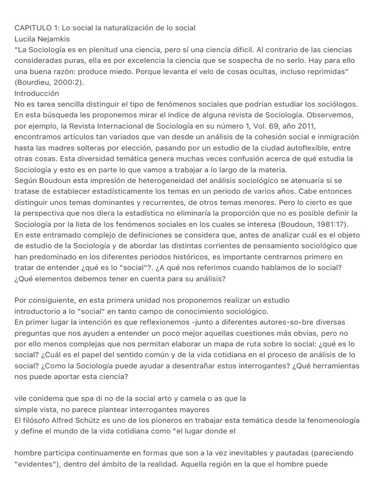 Comprendiendo lo Social en Sociología | PDF | Sociología | Conocimiento