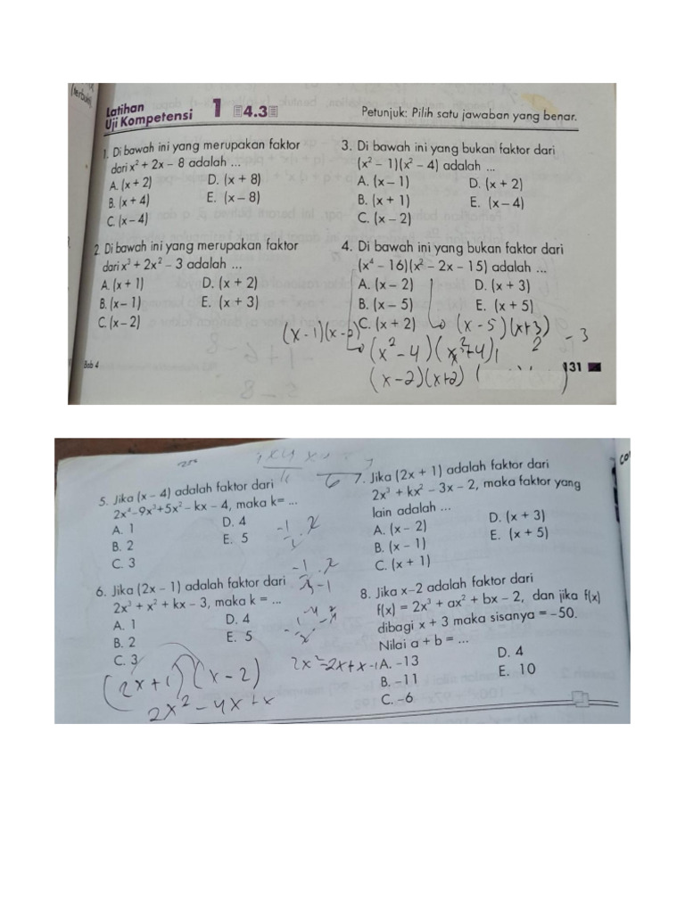 Uji Kompetensi 4.3 MATMIN | PDF