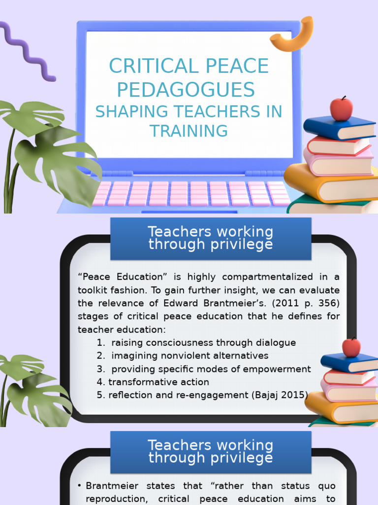 Critical Peace Pedagogues Shaping Teachers in Training | PDF | Pedagogy ...