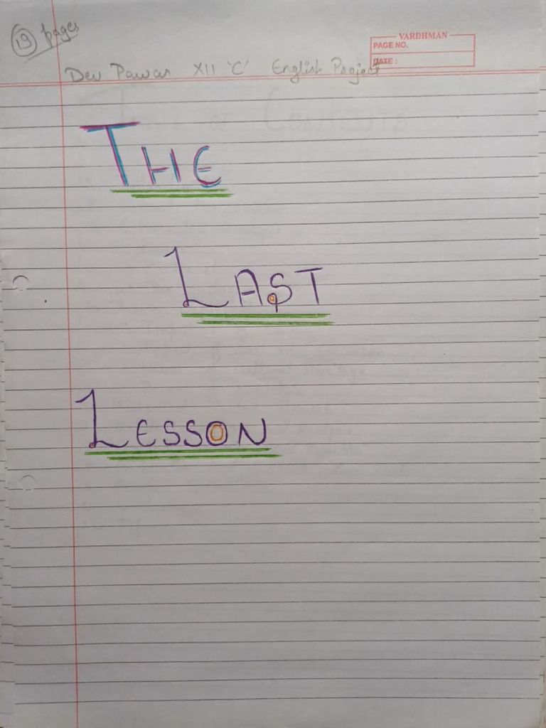 Last Lesson | PDF