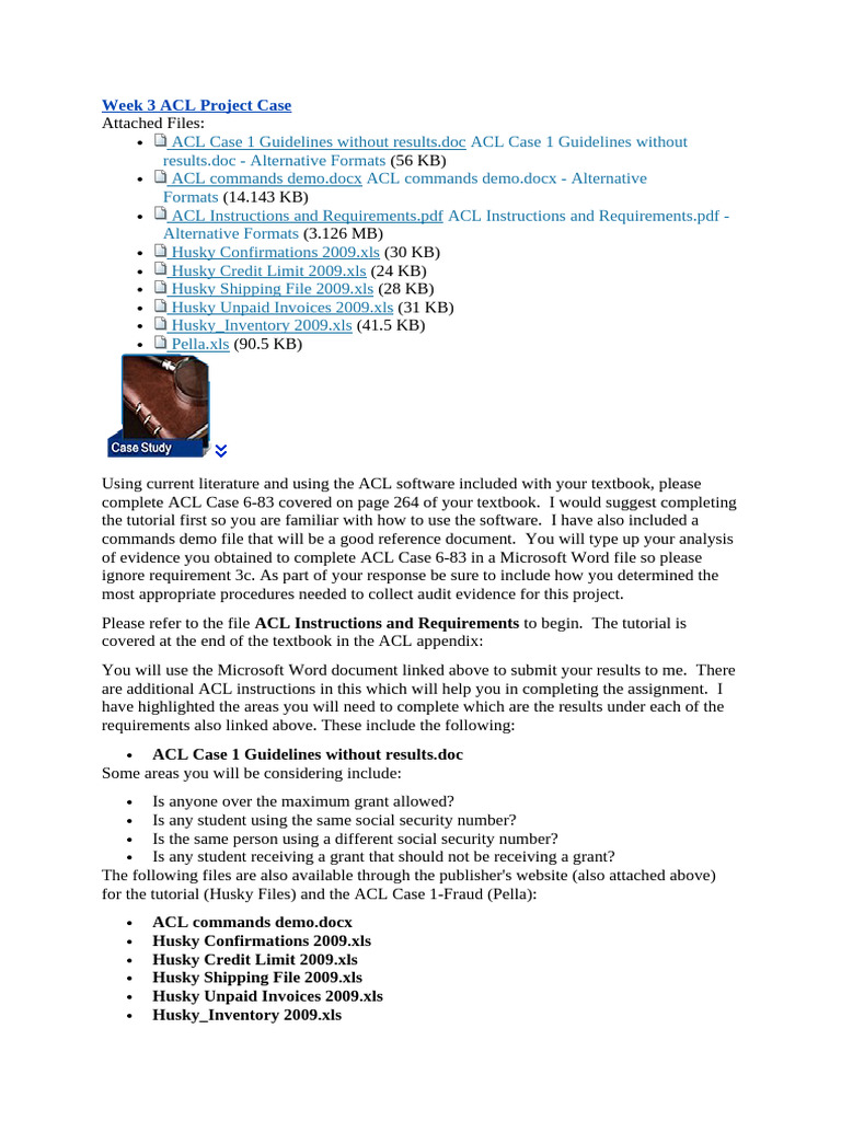 Week 3 ACL Project Case | PDF