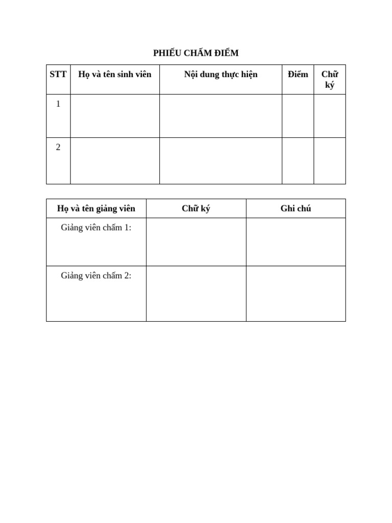 Phụ Lục 2_Phieu Cham Cua Giang Vien | PDF