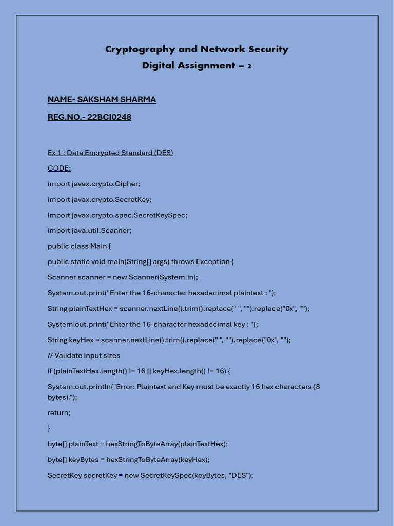 Crypto notes vit | PDF | Cipher | Integer (Computer Science)