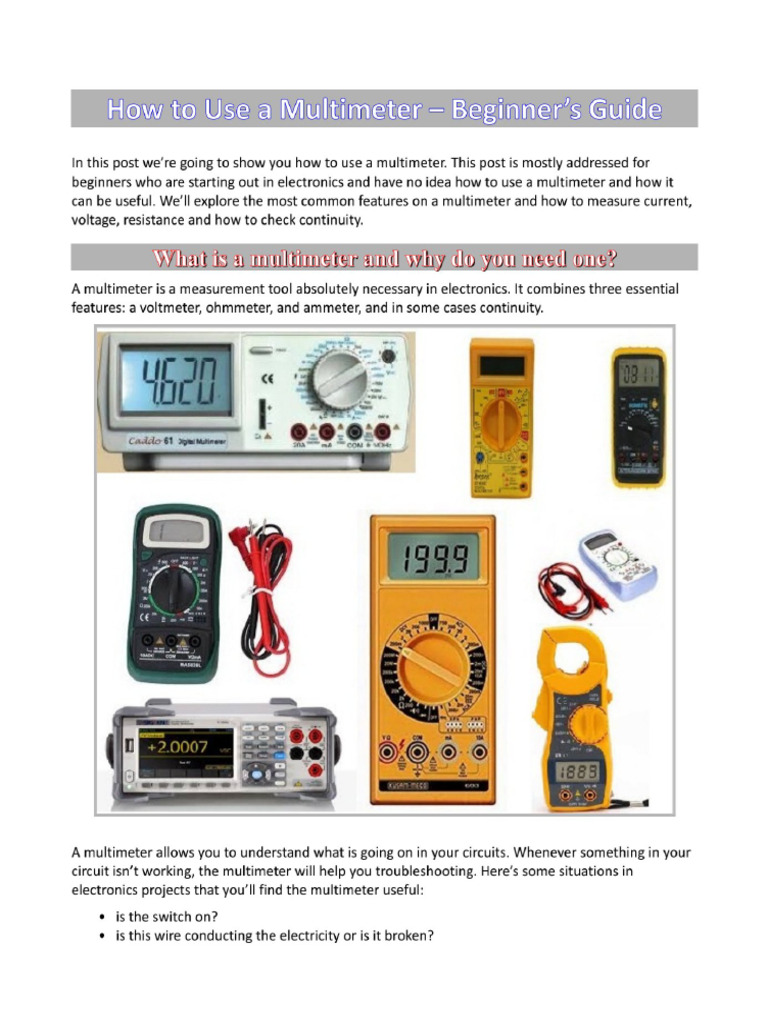 Multimeter | PDF