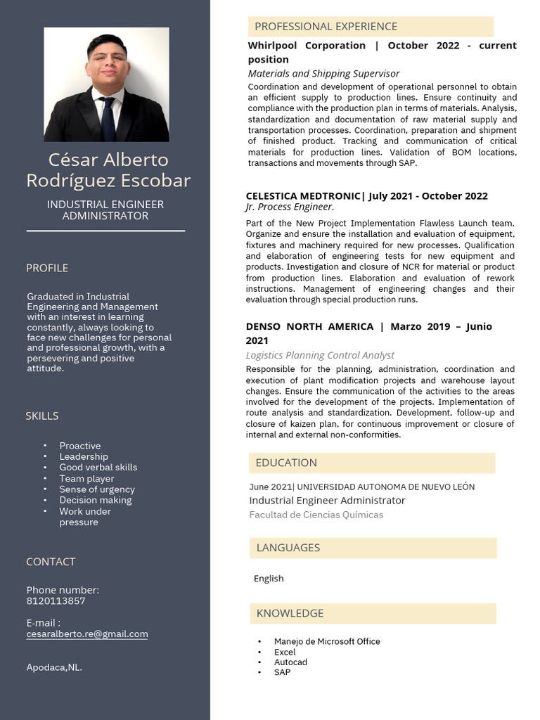 CV-Cesar-Rodriguez ENG - pdf-1 | PDF | Business