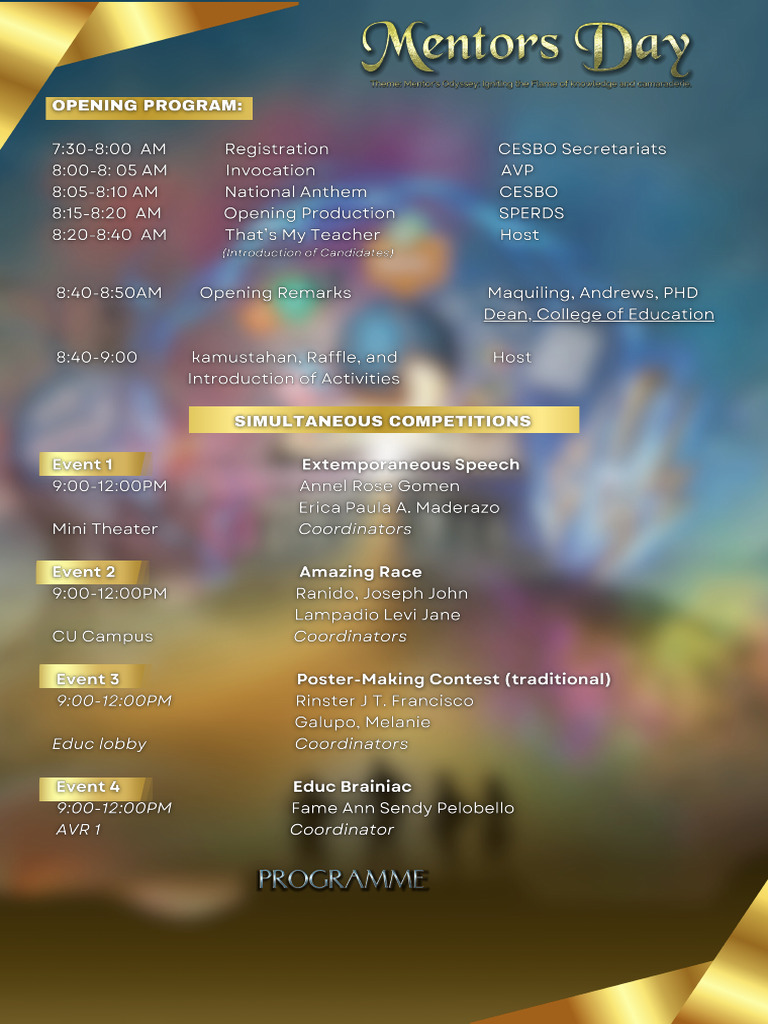 Mentors Day (Program Flow) | PDF