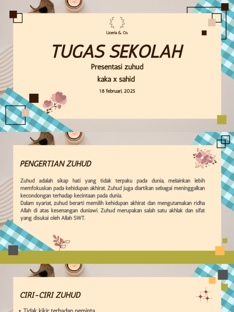 Materi PAI Kelas XI: Zuhud | PDF