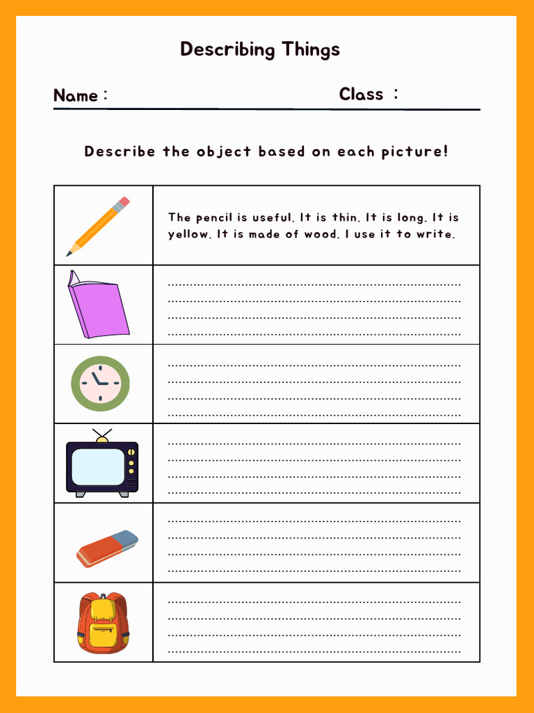 Describing Objects: Pencil Details | PDF
