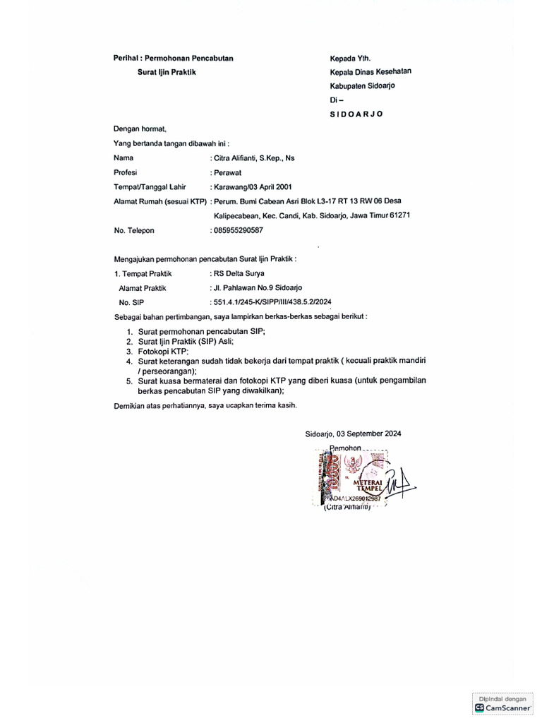 Syarat Pencabutan SIP | PDF