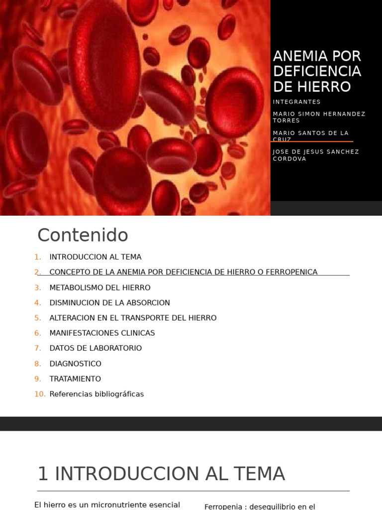 Anemia Ferropénica: Diagnóstico y Tratamiento | PDF | Biología Celular ...
