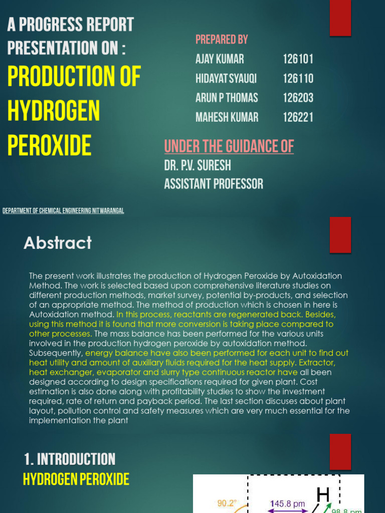 Production of Short | PDF | Hydrogen Peroxide | Water